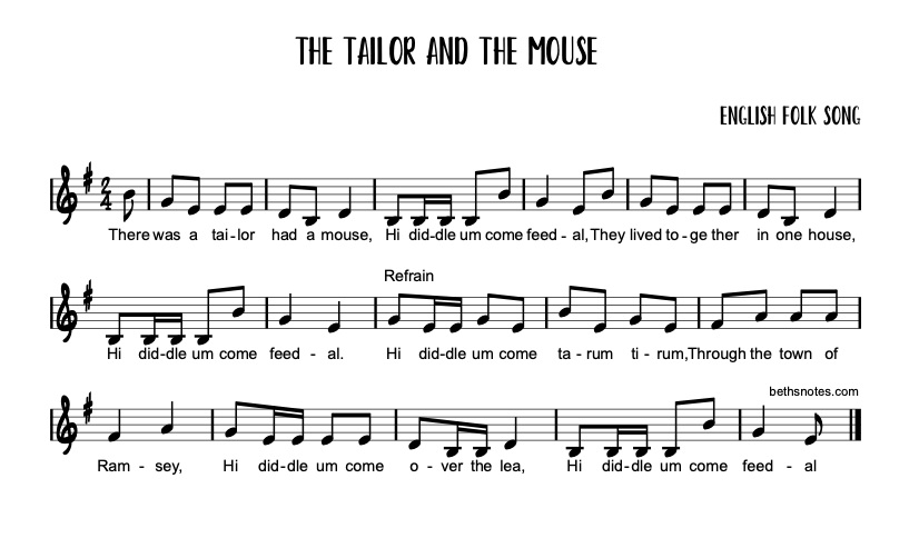 Folk songs: 14. The Tailor and the Mouse – la regina gioiosa